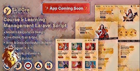 SkillGro-Learning Management یک اسکریپت سامانه مدیریت یادگیری و سامانه مدیریت آزمون و فروش دوره ...