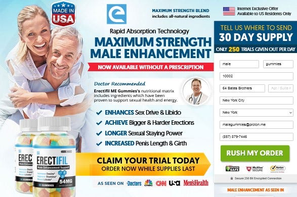 Erectifil Male Enhancement Gummies Reviews: Achive Bigger & Harder ...