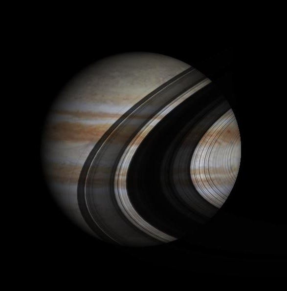saturn vs jove: immaculate occultation (viewed from neptune) video at ...