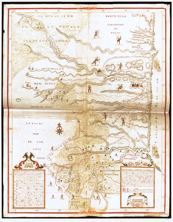 Colonizing Cartography José De Escandón S Mapa De La Sierra Gorda Y