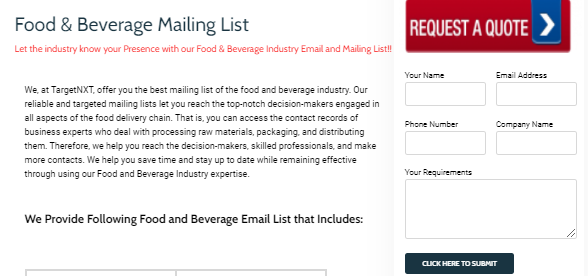 Food and Beverage Industry Email List - Brian Davis - Medium