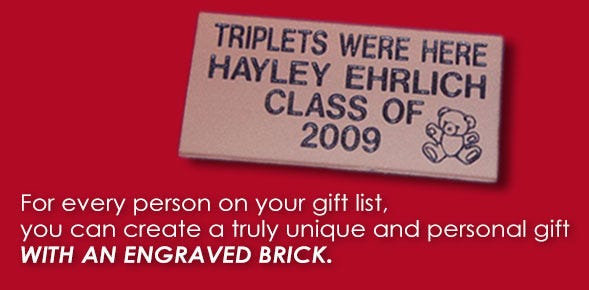 Engraved Bricks Make Great Gifts for Holidays, Special Occasions and ...