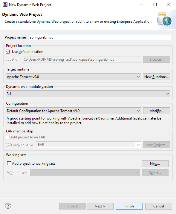 Spring web MVC 101 with eclipse. Step 1: New Project > Dynamic Web… | by Por Tanongsak | Medium