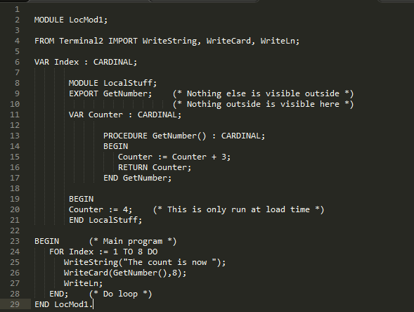 Modules & Procédures En Modula-2 | by Sarah Tuema | ELP-2018 | Medium