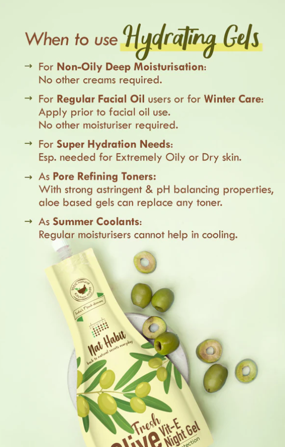 Fresh Olive Vit-E Night Gel Night Restore & Aging Protection Made with ...