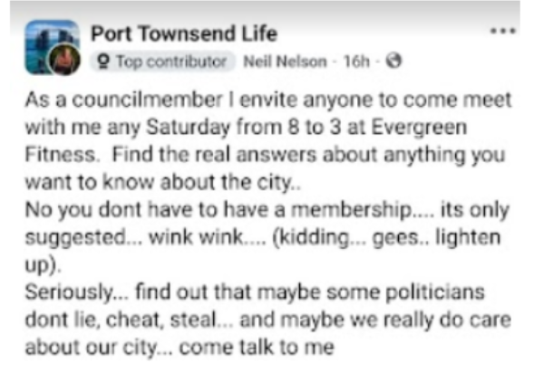 Ethics Complaint Filed Against Port Townsend Council Member Neil Nelson ...