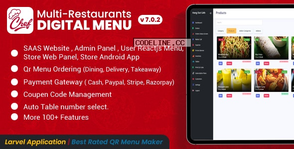 CHEF v7.0.2 — SaaS — Contactless Multi-restaurant QR Menu Maker ...
