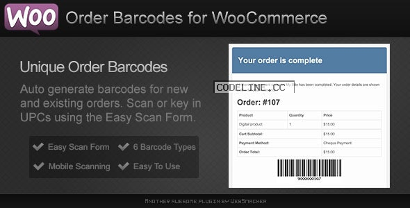 Order Barcodes for WooCommerce v2.9 - WPNULL - Medium