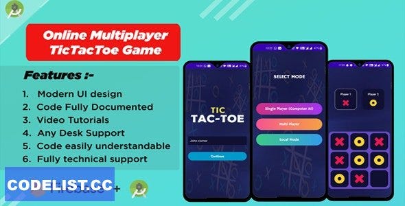 Latest Version Multi Player Tic Tac Toe Game Using Firebase Realtime Database V10