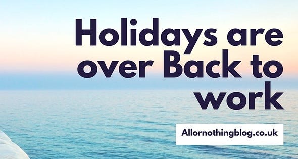 Vacation Is Over Back To Work Quotes