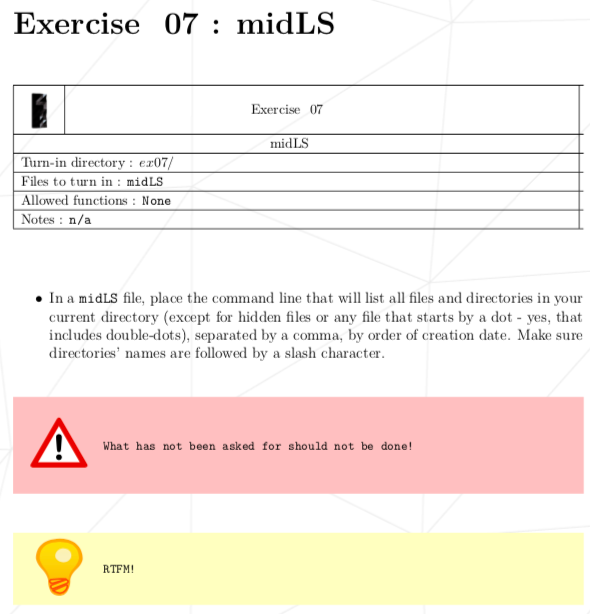 42 的自我挑戰 — day00 — ex07（Linux）. 第0天的第7題，這道題目旨在如何使用manual。 | by Tsungyu Yu | Medium