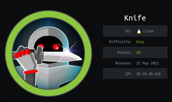 HackTheBox — Knife Walkthrough. This is a write-up for a fairly easy ...