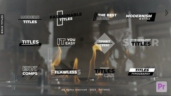 Bold Titles Premiere Pro Template Download Elevate your video projects ...