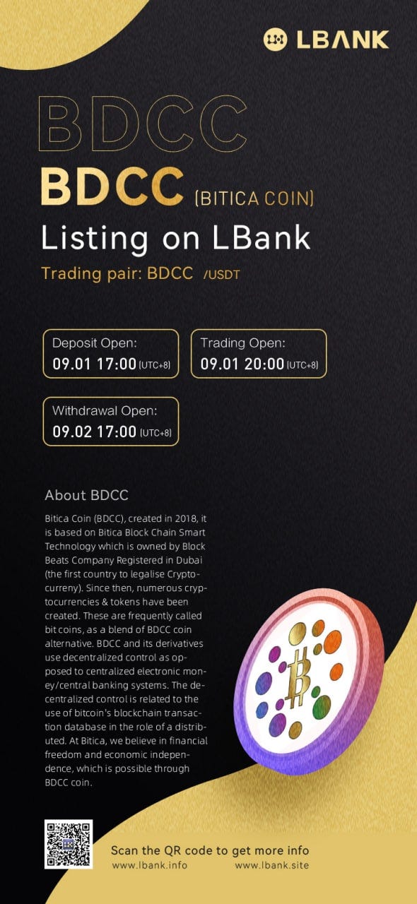 L BANK EXCHANGE LISTING BITICA COIN[BDCC] | by bitica swap | Medium