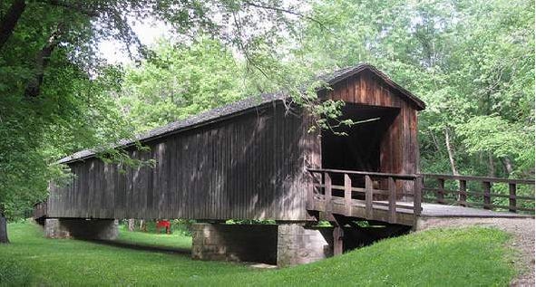 The Locust Creek Covered Bridge Built in the 1800s is the Longest ...