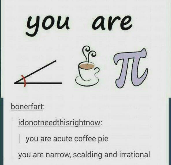 You Are A Cutie Pie: You Are Acute, Tea, Pi? You Are Narrow, Scalding ...