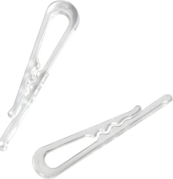 Buy 100 Clear Plastic Alligator Clips for Shirts, Folding Ties, Socks ...