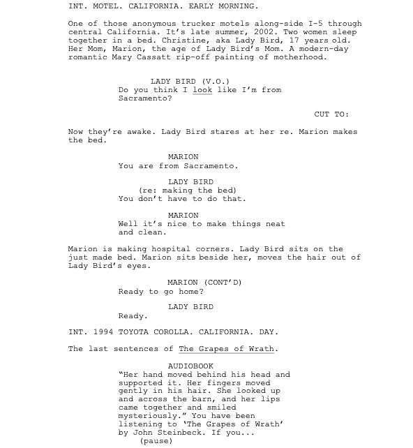 Page One: “Lady Bird” (2017) - Go Into The Story