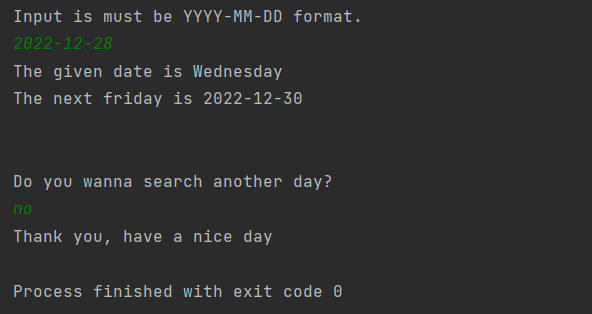 This program will show the upcoming friday date - Nikhil Kushana - Medium