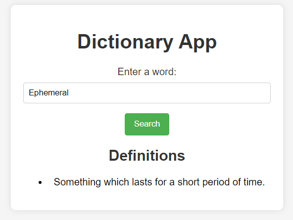 Building a Dynamic Dictionary App: A Step-by-Step Guide with JavaScript and React.js | by Akash ...