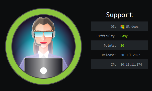 Support — HackTheBox. Support es una máquina Windows Server… | by ...