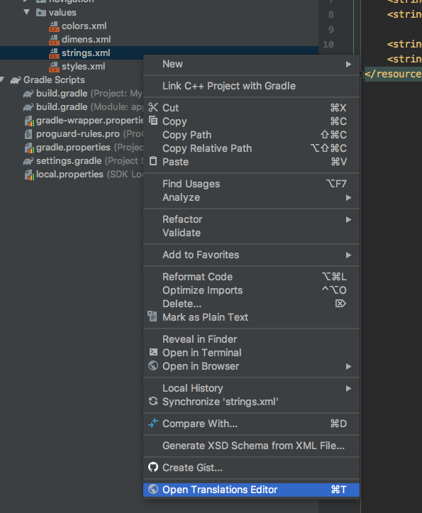 Translations Editor ⌨️ ของเล่นประดับความเก๋ Android Studio | by Saranya xxvii | Medium