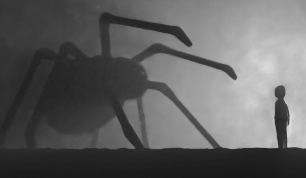 The Spider Crawled on Jimmy’s coat sleeve. Jimmy was at the front door ...