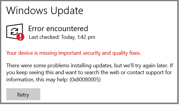 How to Fix Error Code 0x80080005 in Windows 10/11 Update? | by ...