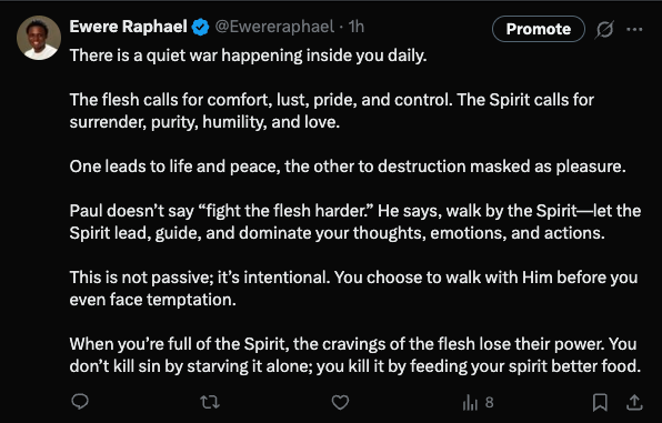 Overcoming the Desires of the Flesh; Walking in the Spririt as Faithful ...