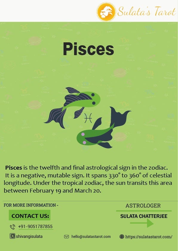 Pisces is a water sign, which means that those born under this sign are ...