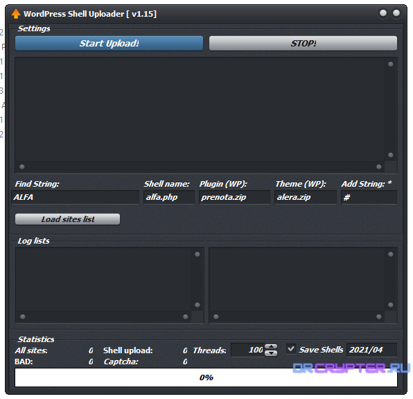 Tittle: Mass WordPress Shell Uploader v1.15 — NEW [drcrypter] - Drcrypter - Medium