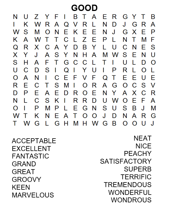 Word Search — Good - Casey Bell - Medium