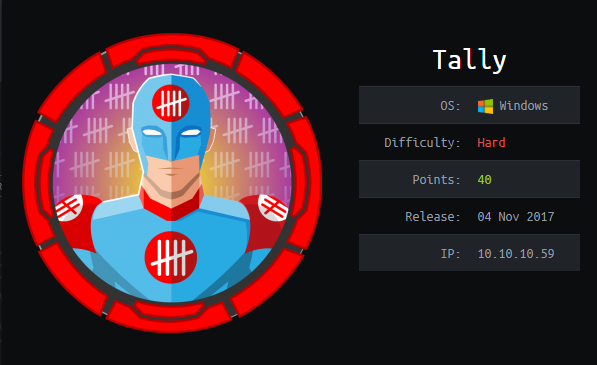 Tally — HackTheBox. Tally es una máquina Windows Server… | by shadowdancer9 | Medium