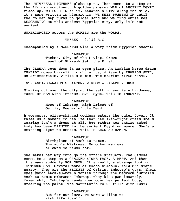 Page One: “The Mummy” (1999) - Go Into The Story