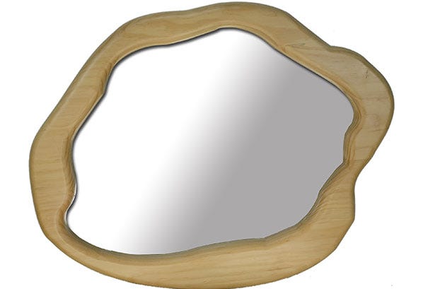 Irregular Wooden Mirror. Large irregular wood framed wall mirror… | by ...