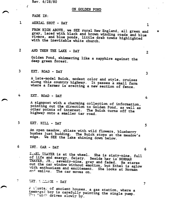 Page One: “On Golden Pond” (1981) - Go Into The Story