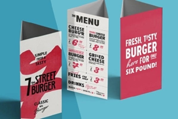Taped Table Tent Cards - Digital Press - Medium
