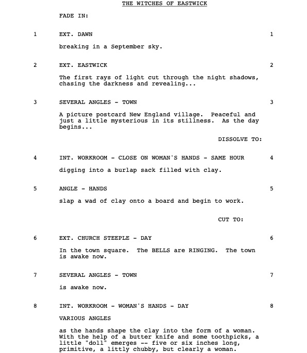 Page One: “The Witches of Eastwick” (1987) - Go Into The Story