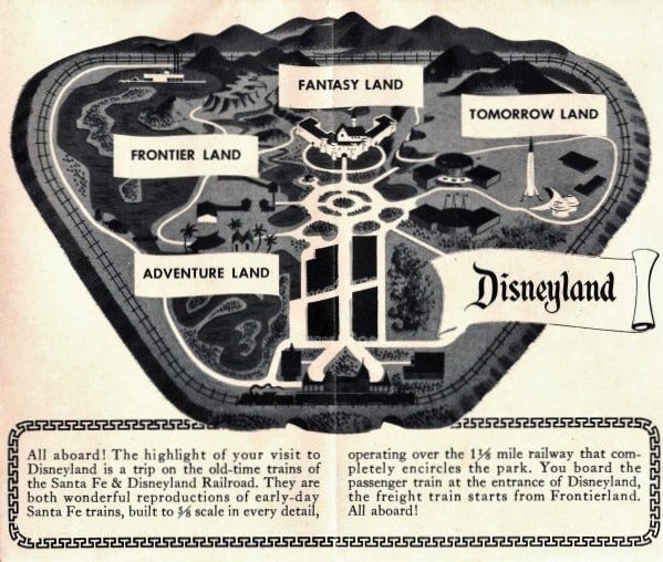 Disneyland 1955 Map