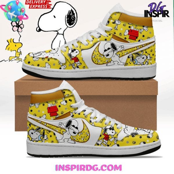 Snoopy and Woodstock Peanuts Limited Edition Nike Air Jordan 1 | by ...