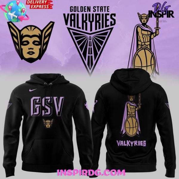 Golden State Valkyries Guardian Secondary Logo Black Hoodie | by ...