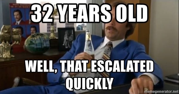 On turning 32 in the wtf year of all years | by Bryan Harrell | Medium