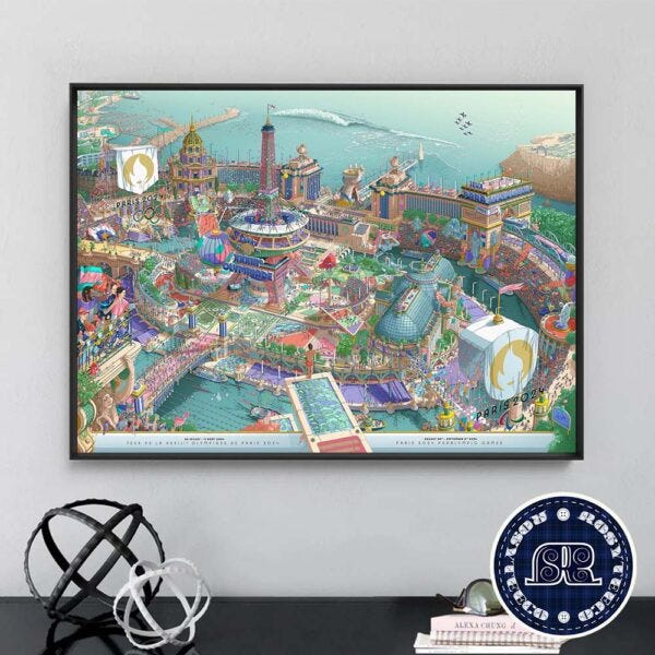 Official Poster 2024 Paris Olympics Games Wall Decor Poster Canvas | by ...