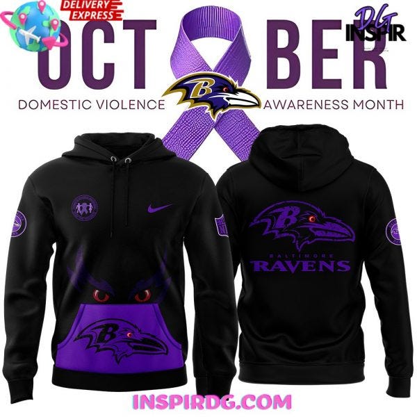 Baltimore Ravens Domestic Violence Awareness Month 2024 Hoodie | by ...