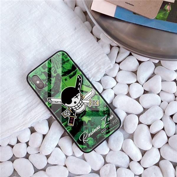 One Piece Merch — Green Roronoa Zoro Jolly Roger iPhone Case ANM0608 ...
