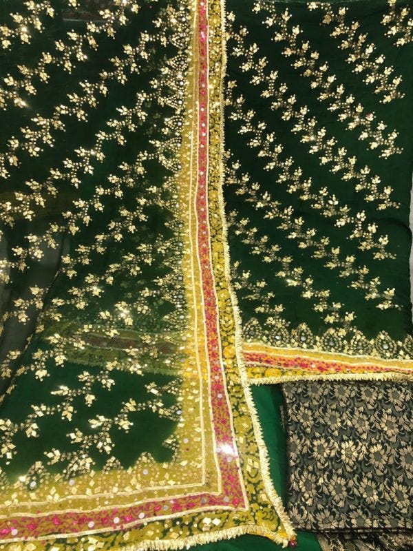 Gota (Embroidery). Meaning: Gota patti or gota work is a… | by Kulsoom ...