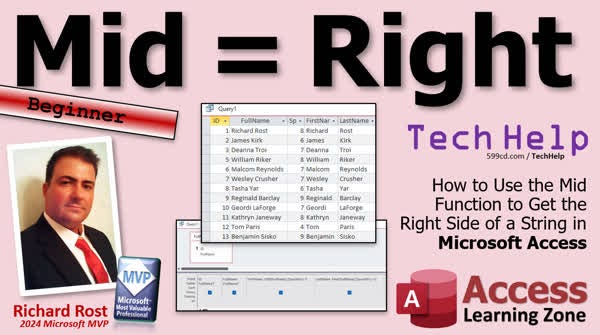 How to Use the Mid Function to Get the Right Side of a String in Microsoft Access | by Richard ...