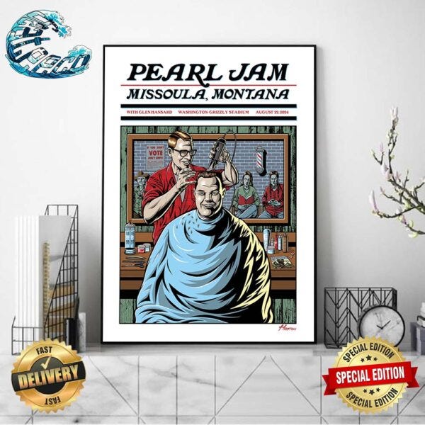 Pearl Jam On August 22 2024 Art By Justin Hampton With Glen Hansard ...