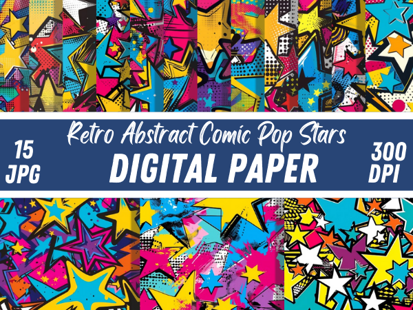 Retro Funky Abstract Comic Pop Stars (Paper Patterns) | by Kunlee | Apr ...