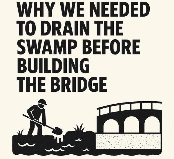 Why We Need to Drain the Swamp Before Building the Bridge | by Christer ...